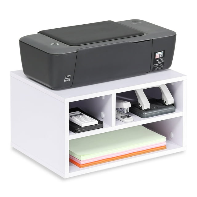 FITUEYES Wood Printer Stands with Storage, Workspace Desk Paper ...