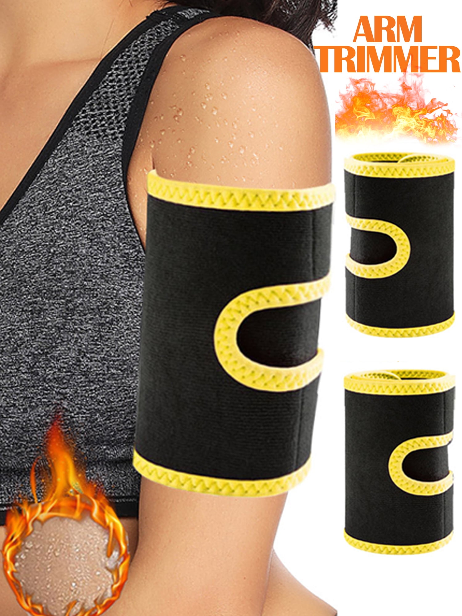 FITVALEN Neoprene Arm Trimmers Sauna Sweat Band for Women Weight Loss ...