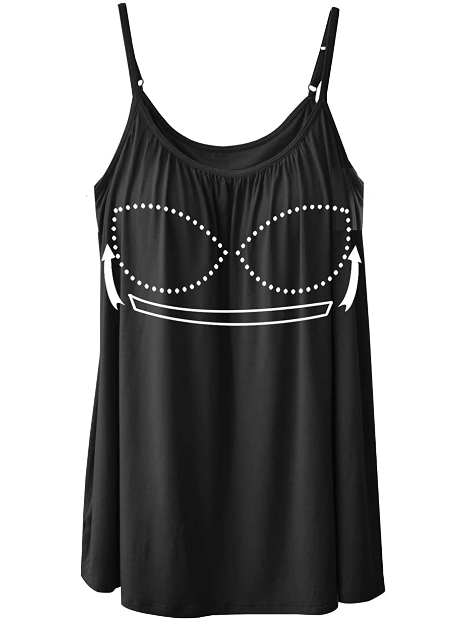 FITVALEN Women's Camisole with Built in Bra Adjustable Straps Tank Tops ...