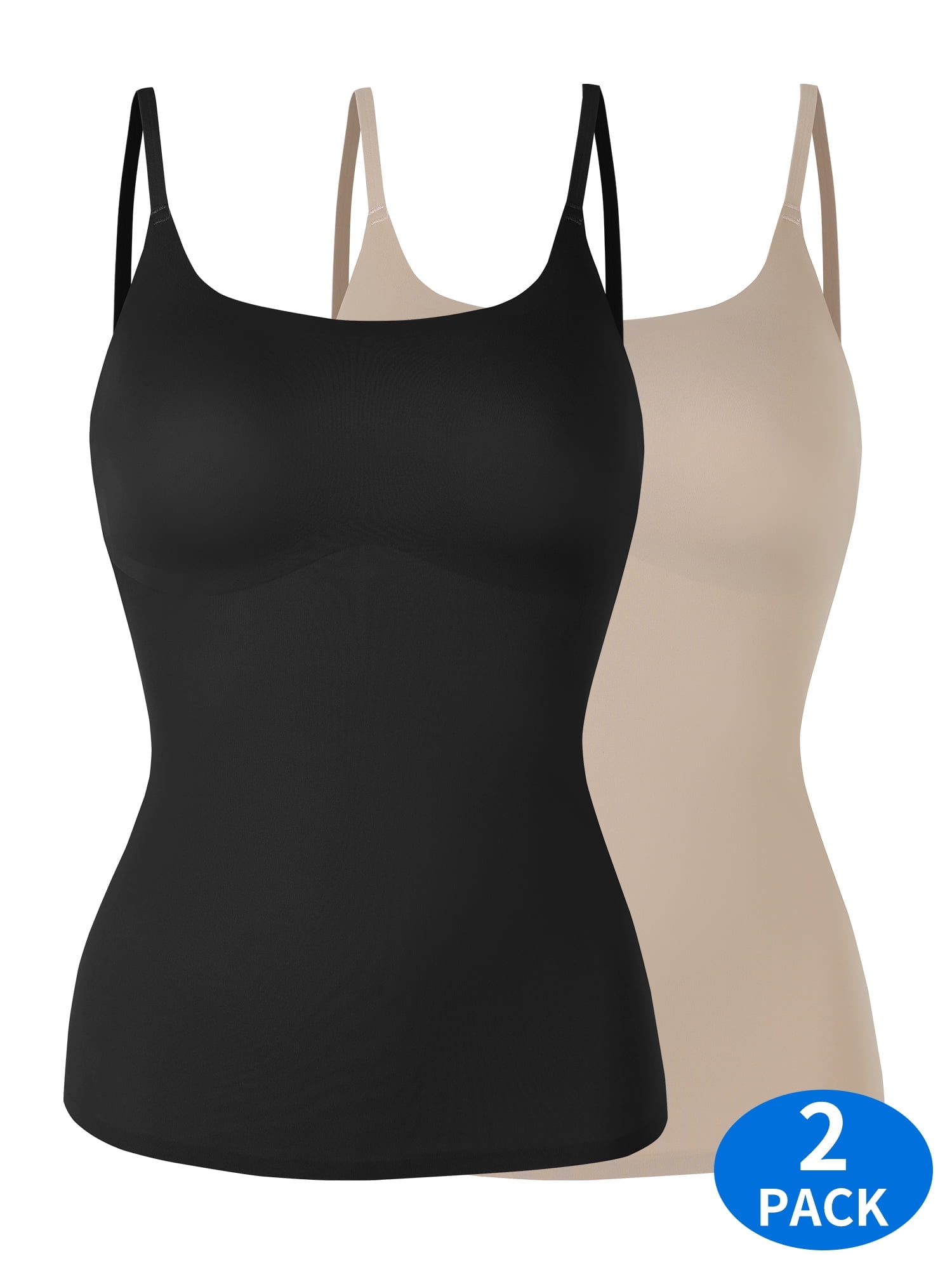 KIWI RATA Womens Camisole Sexy U-shaped Neck Vest Seamless Tank Top ...