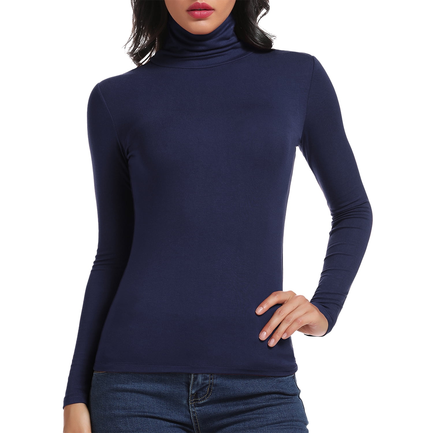 FITVALEN Turtleneck for Women Long Sleeve Women's Shirt Lightweight ...
