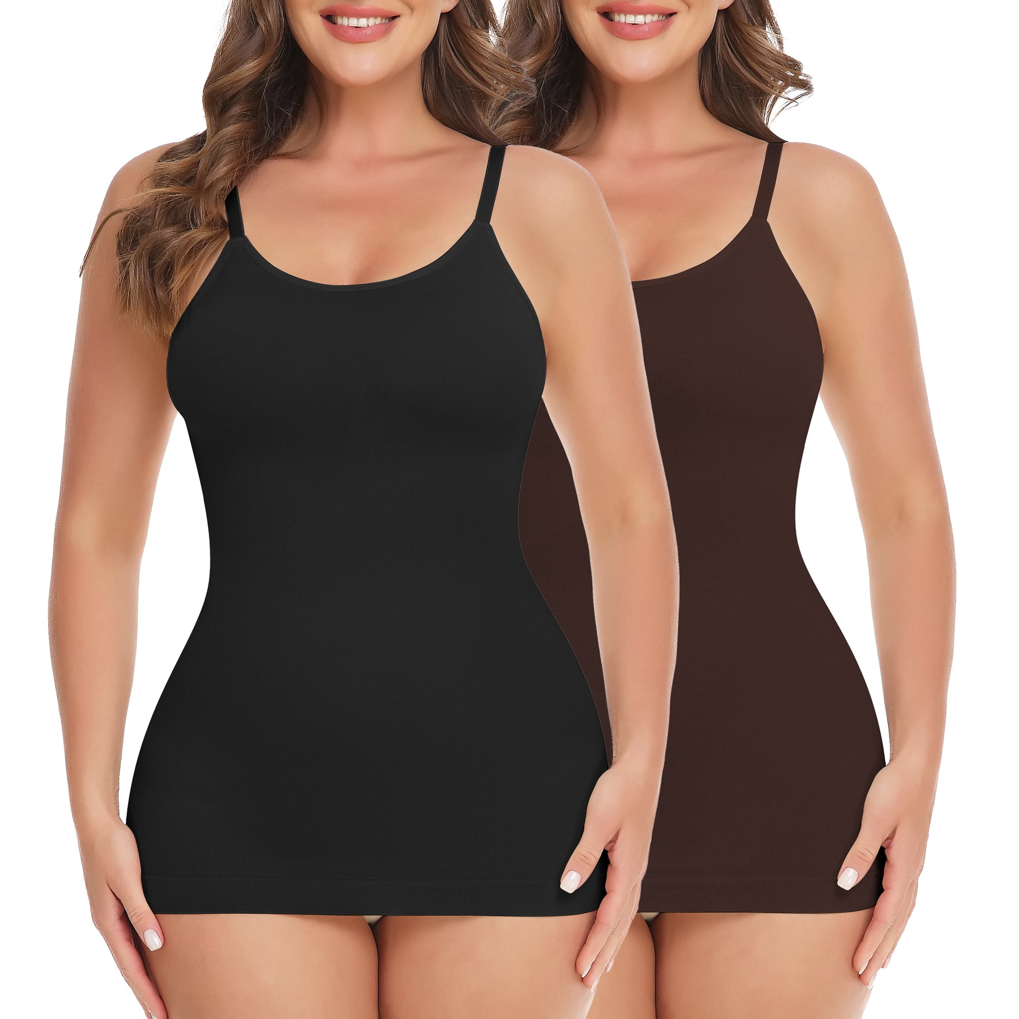 FITVALEN Womens Tops Compression Round Neck Tank Top for Women Camisole ...