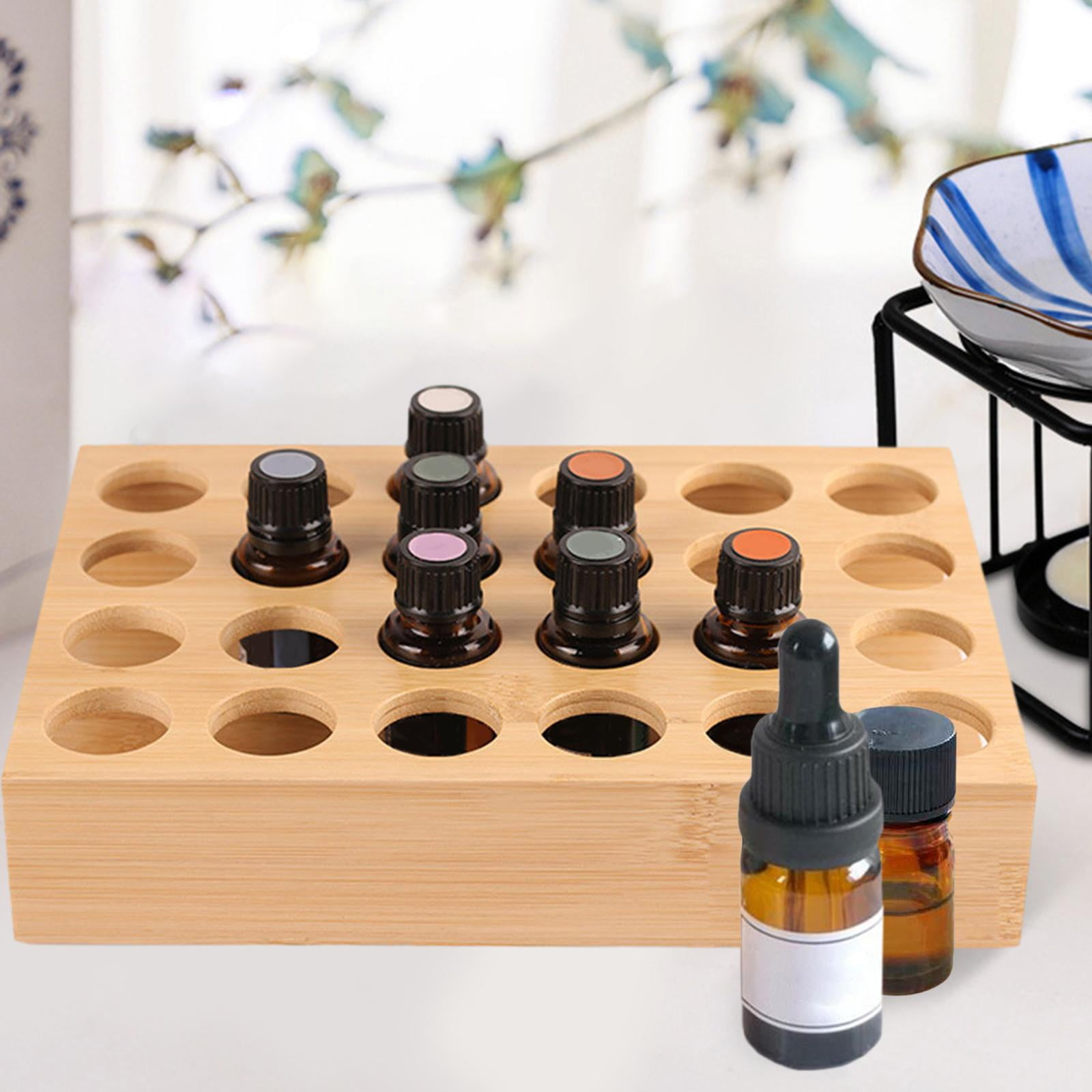 FITYLE 24 Grids Essential Oil Bottle Holder Desk Oils Shelf Nail Polish ...