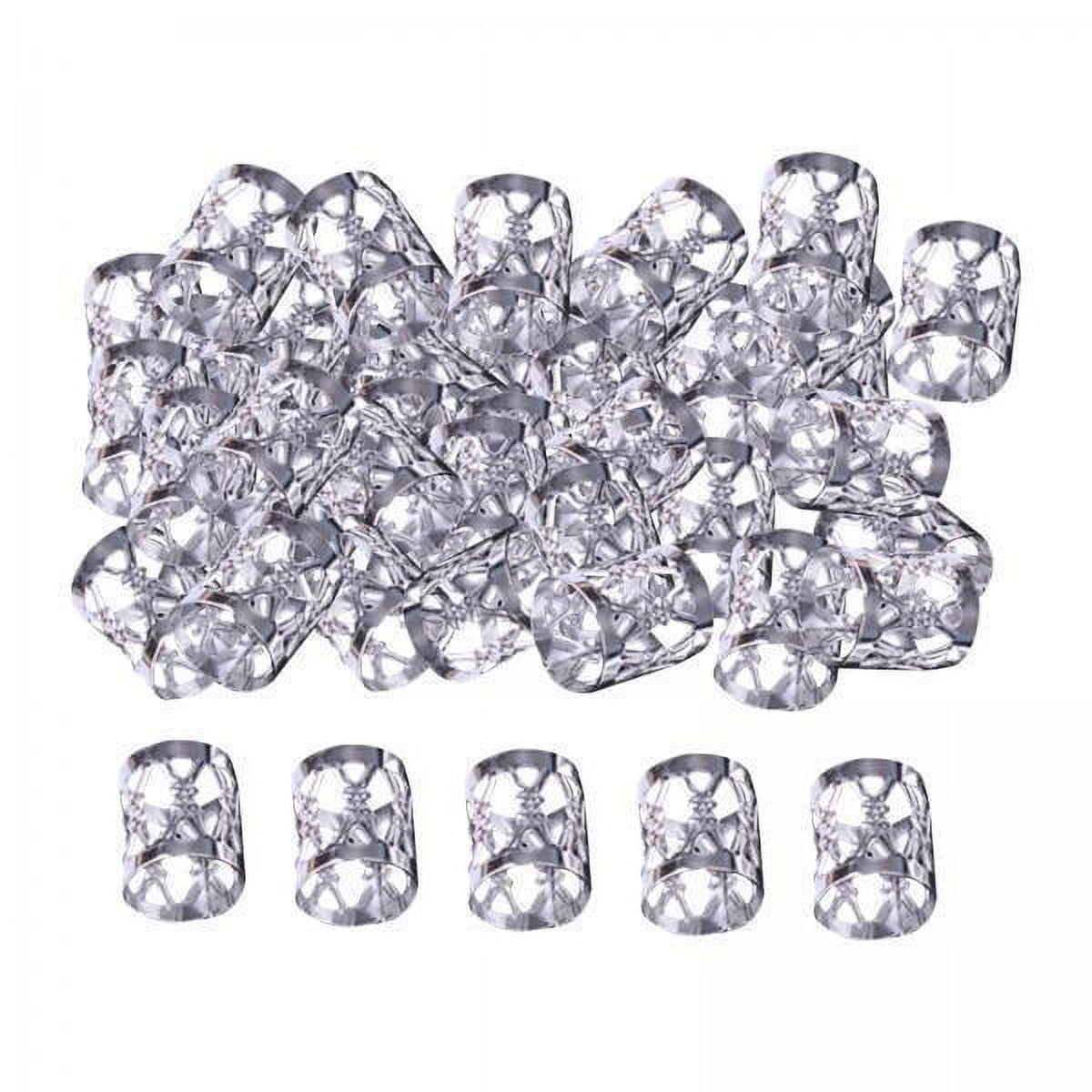 FITYLE 2x100 Pieces Dreadlocks Beads Rings, Metal Cuffs Fashion Jewelry ...