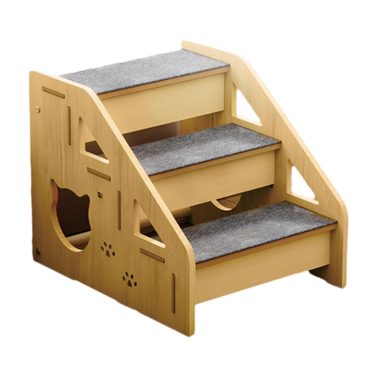 FITYLE 3 Steps Pet Dog Stairs Ladder, Cat Stairs Accessories, Portable ...
