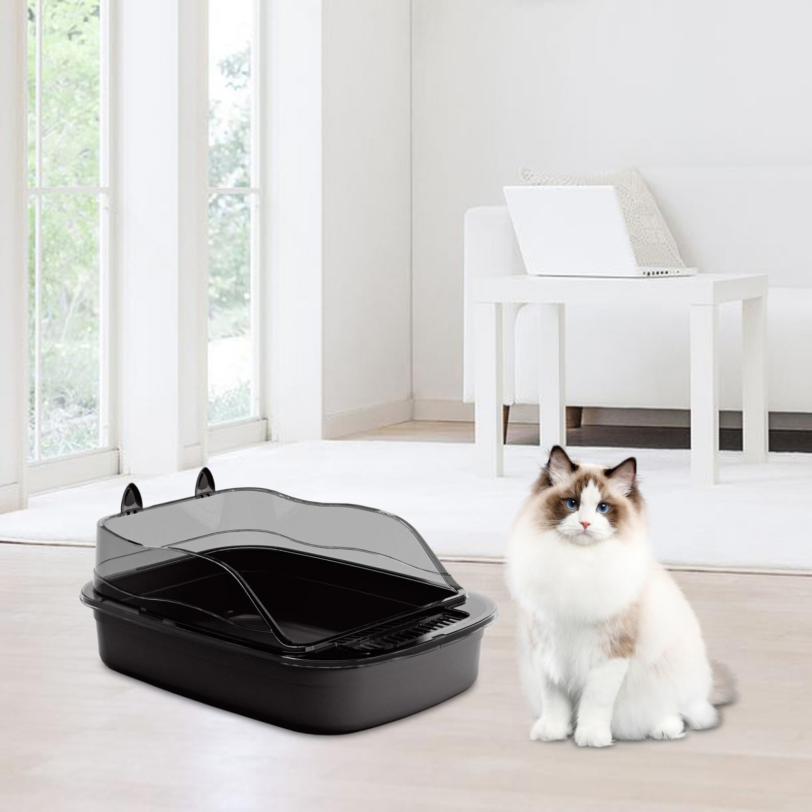 FITYLE Cat Litter s Toilet Anti Splashing 50x34x18cm Cat Sand Box with ...