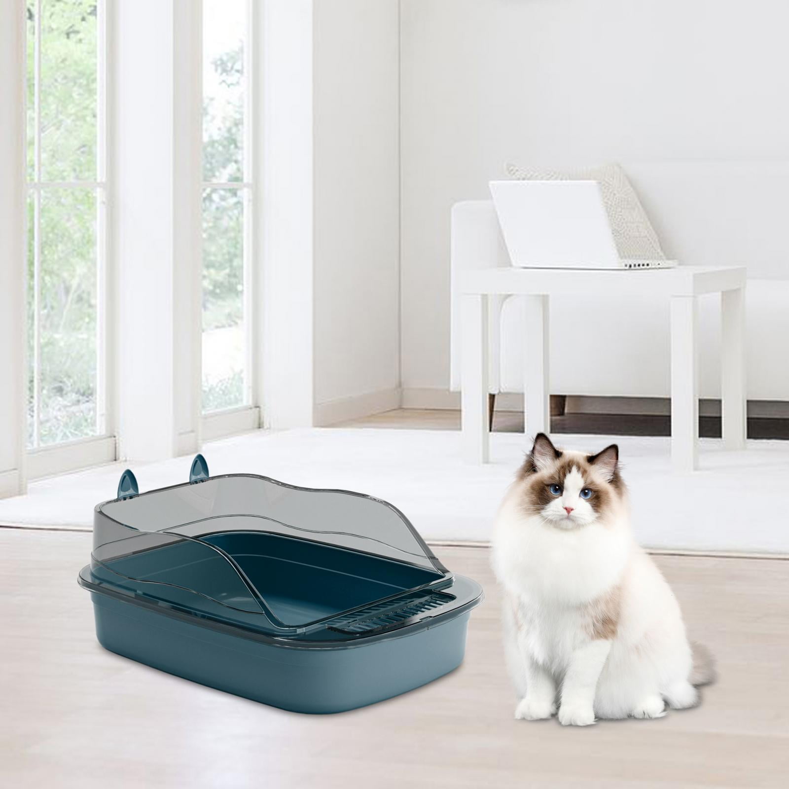 FITYLE Cat Litter s Toilet Anti Splashing 50x34x18cm Cat Sand Box with ...