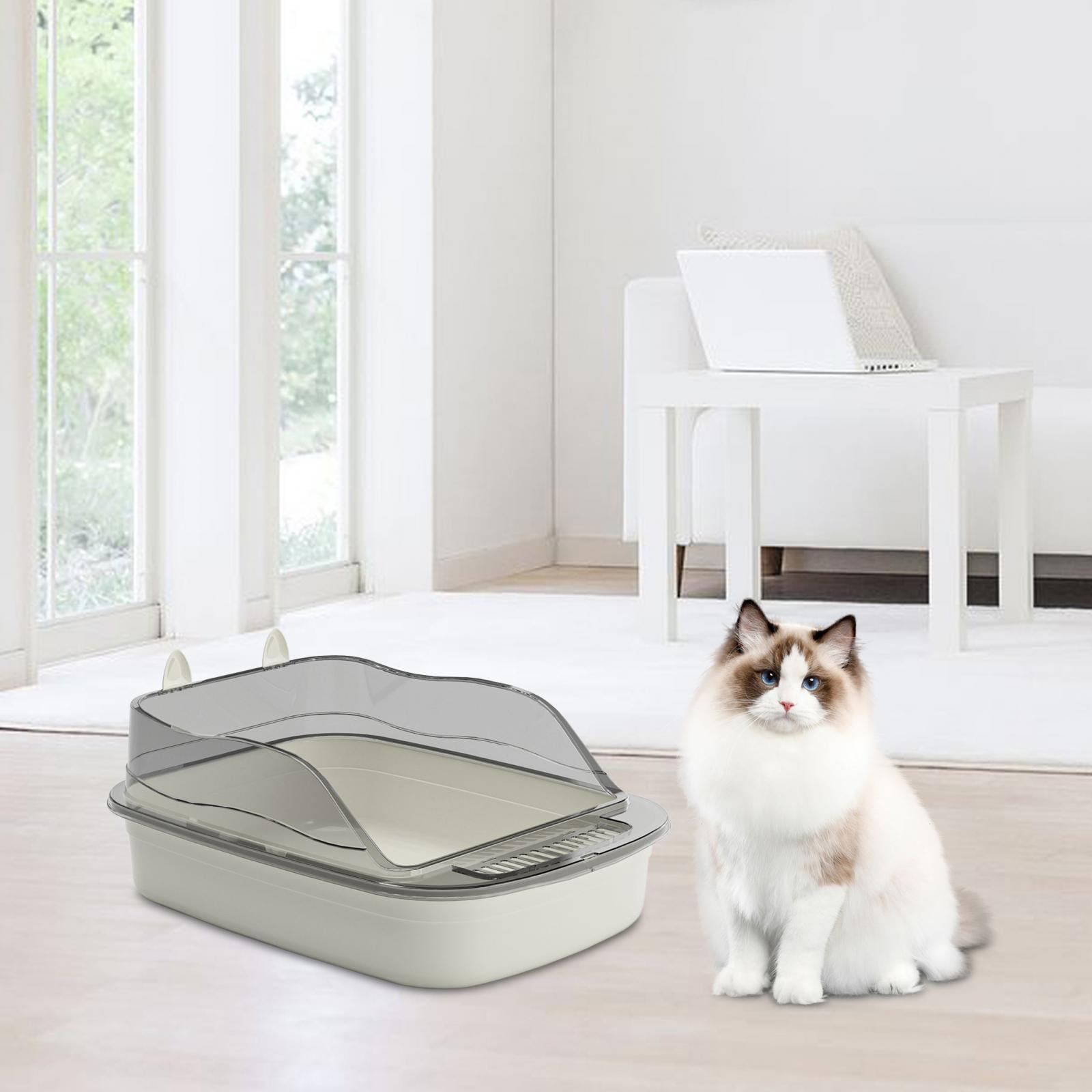 FITYLE Cat Litter s Toilet Anti Splashing 50x34x18cm Cat Sand Box with ...