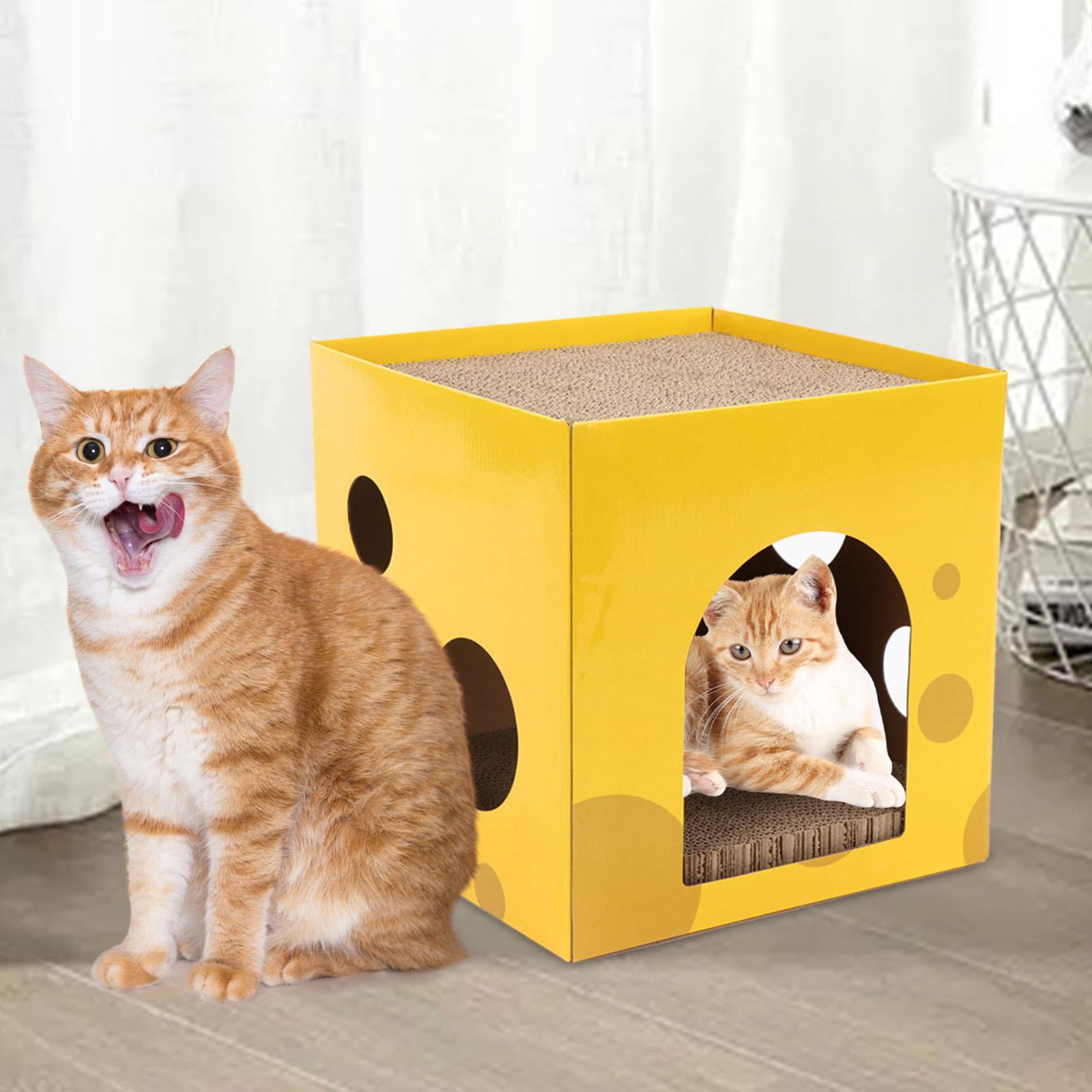 FITYLE Cat Scratching Cardboard House Cardboard Cat Scratcher Furniture ...