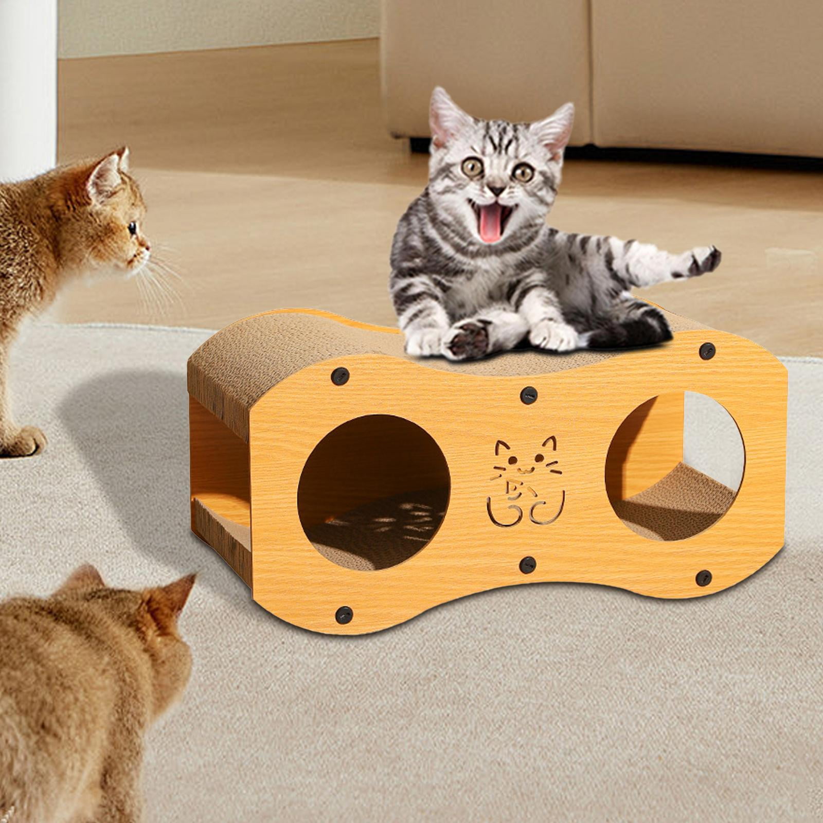 FITYLE Cat Scratching Play Tunnel ,Cat Scratcher Lounge Bed, Kitty ...