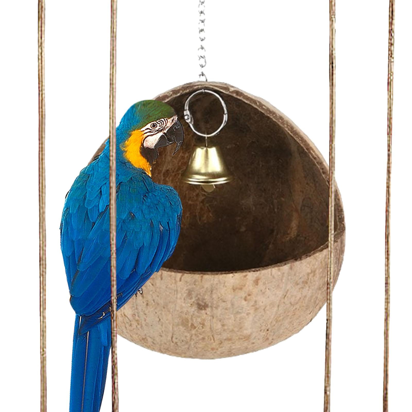FITYLE Coconut Bird Nest Hut Parakeet Breeding Bird s Cage Habitats ...