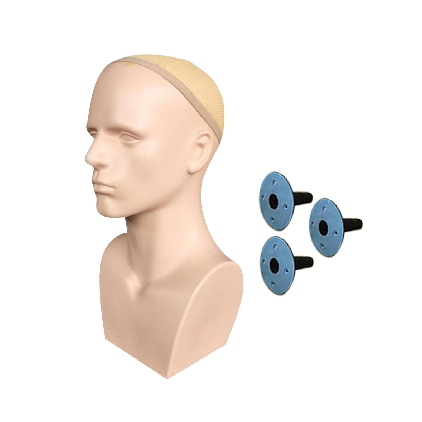 FITYLE Male Mannequin Head with Shoulders Display Stand Beauty Styling ...
