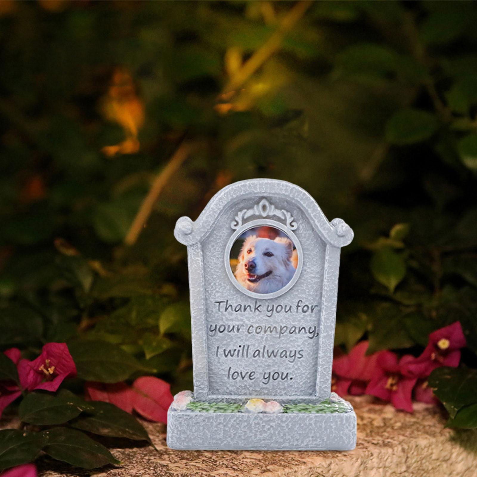 FITYLE Memorial Monument for Pets Garden Headstone Weatherproof Resin ...
