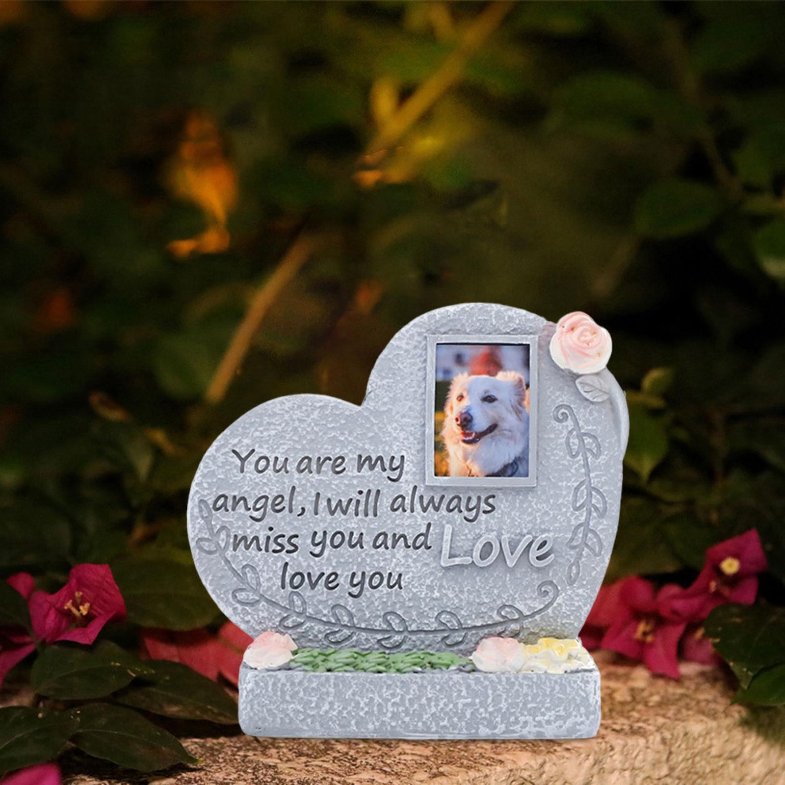 FITYLE Memorial Monument for Pets Garden Headstone Weatherproof Resin ...