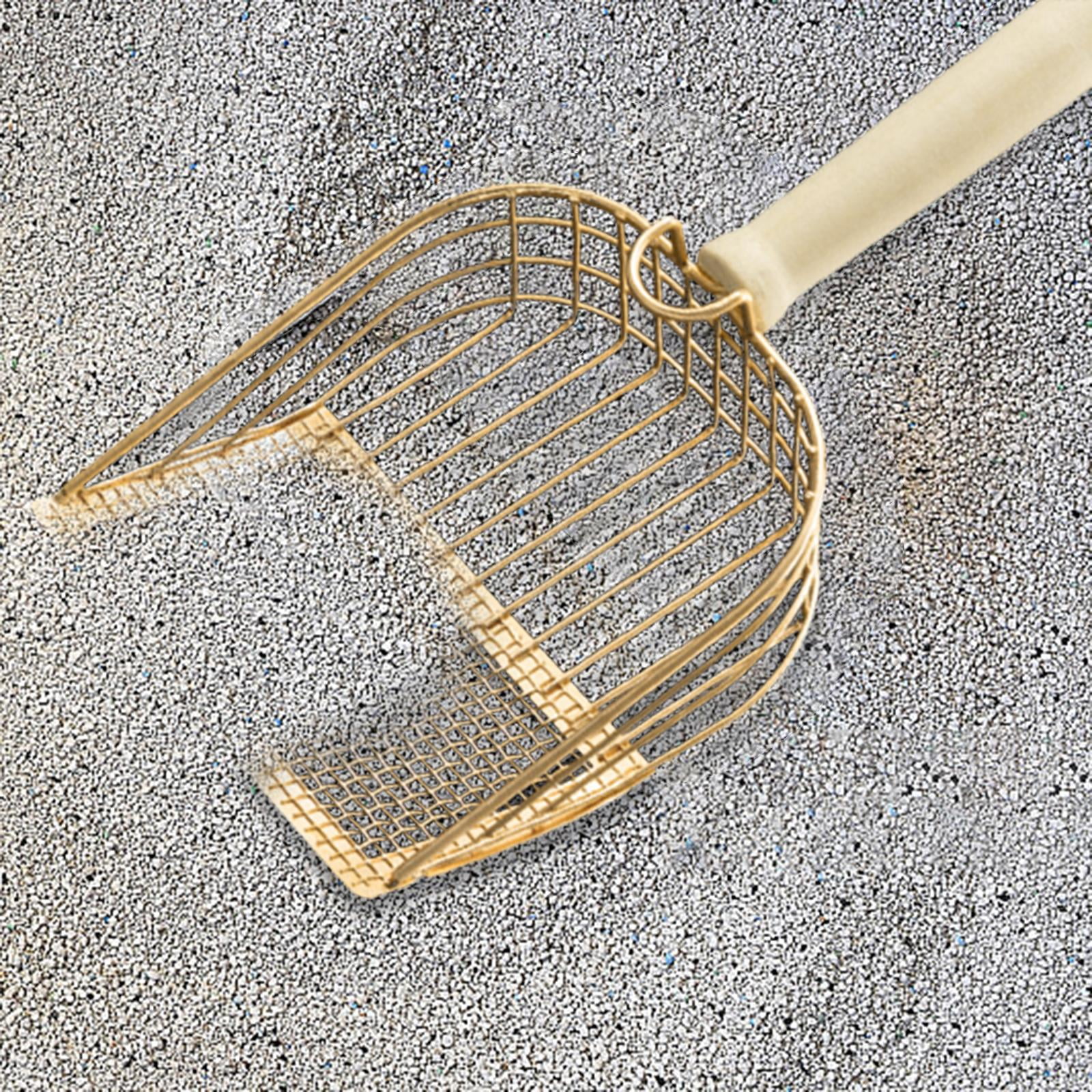 FITYLE Metal Litter Scooper, Nonstick Pet Litter Scoops with Wood ...