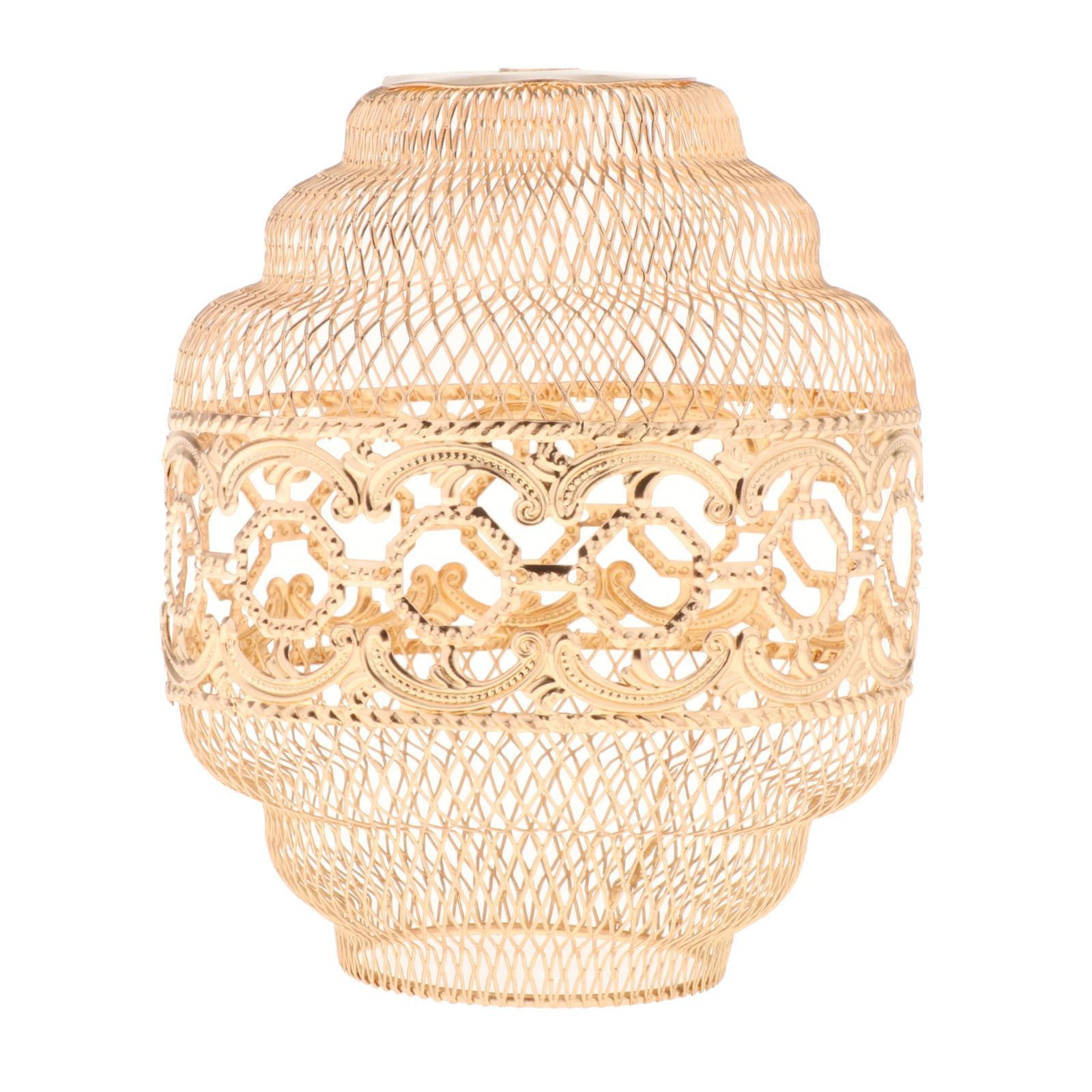 FITYLE Metal Wire Pendant Lamp Shade Light Cover, Retro Ceiling Light ...