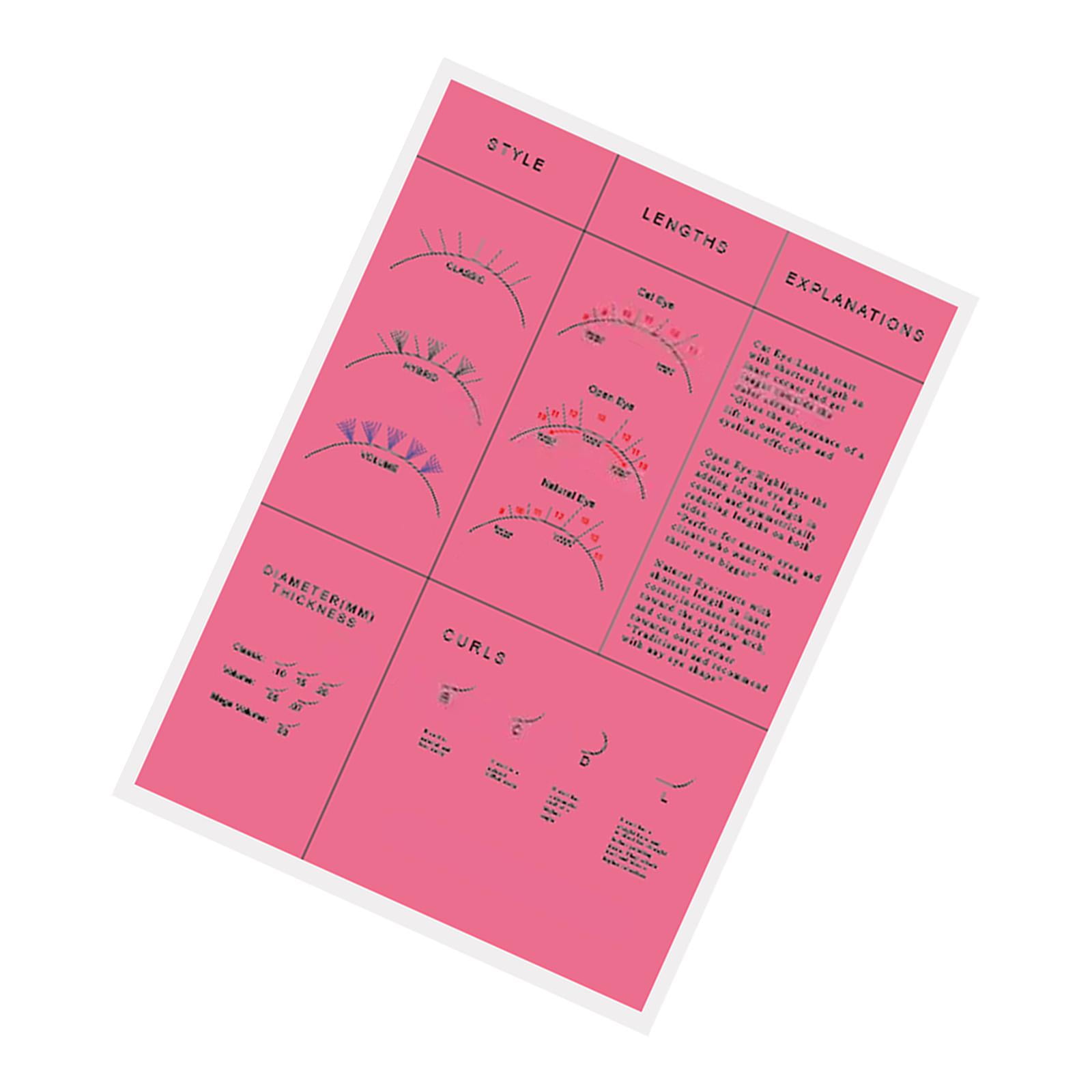 FITYLE Practice Chart Lash Mapping Chart Eyelash Extension Beginner ...