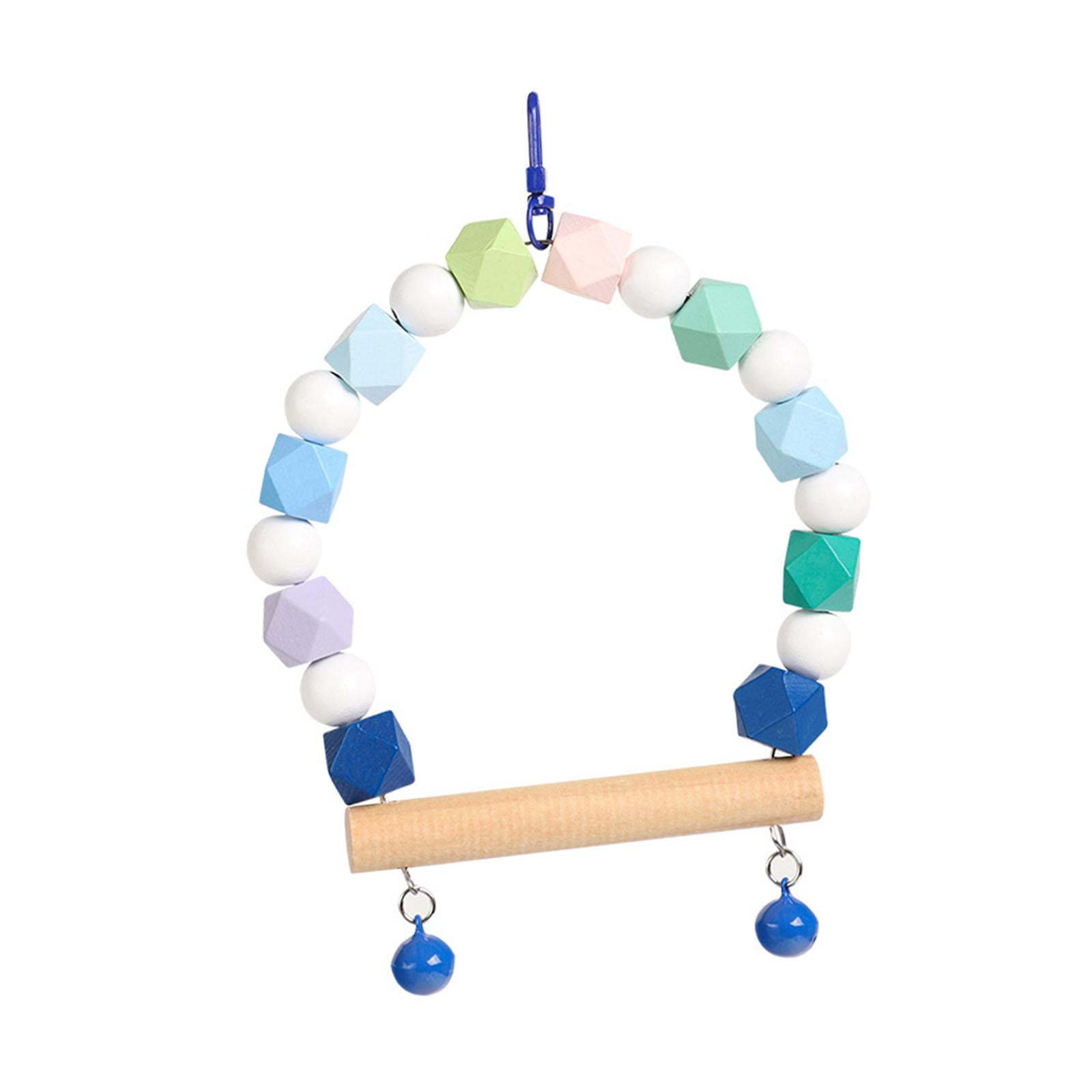 FITYLE Wooden Pet Bird Swing, Bird Cage Swing, Bird Perch Stand for ...
