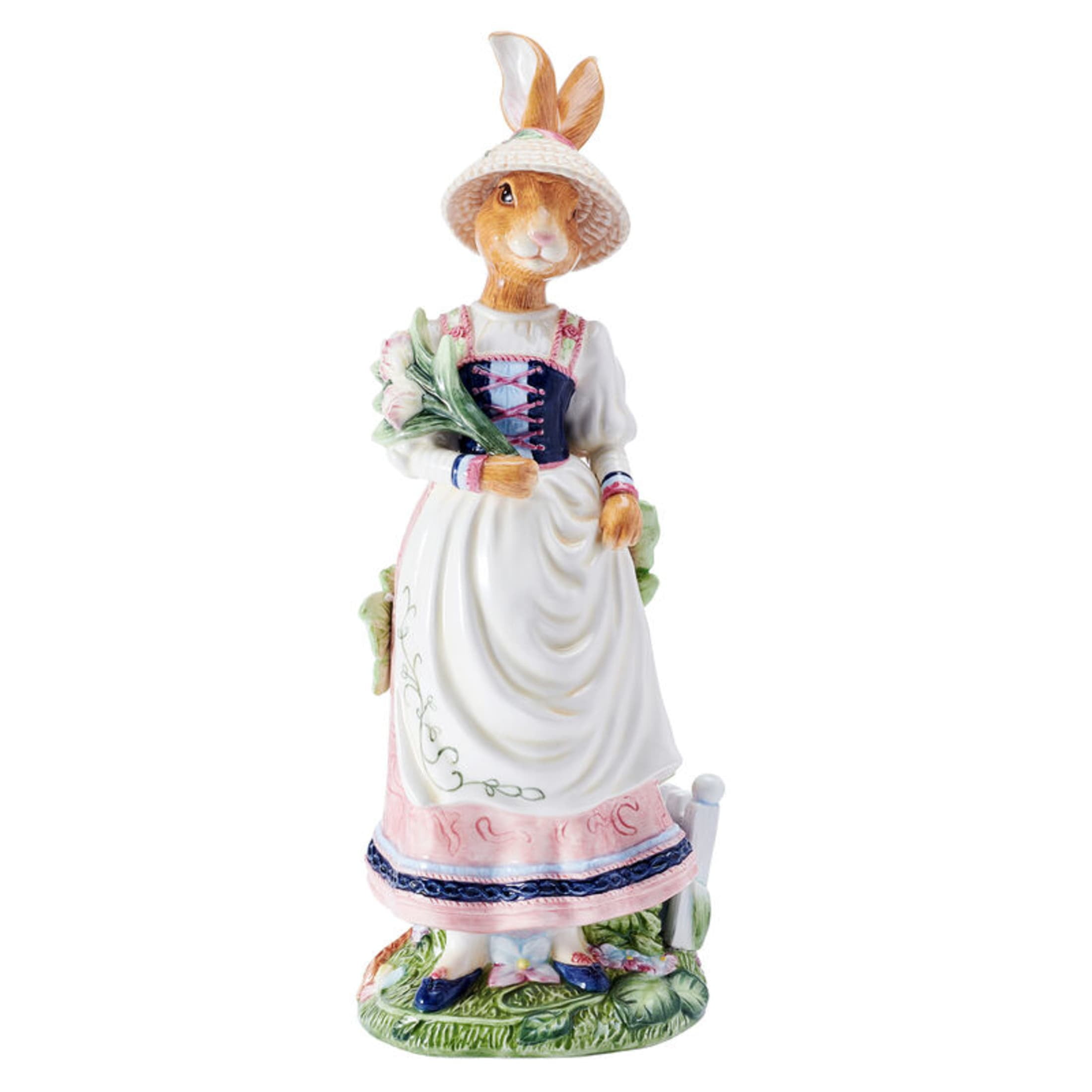 Fitz and Floyd Jardin Rabbit Female Earthenware Decorative Figurine ...