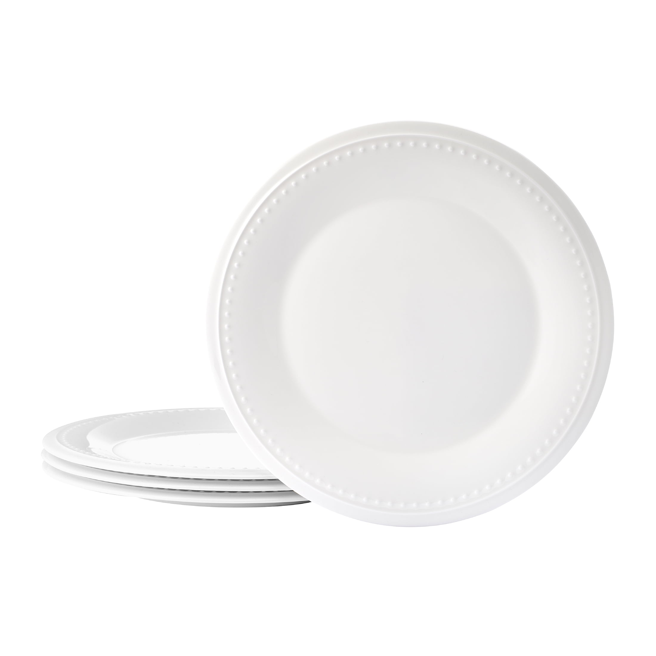 Fitz and Floyd Nevaeh White Classic Bead 11" Round Bone China Dinner ...