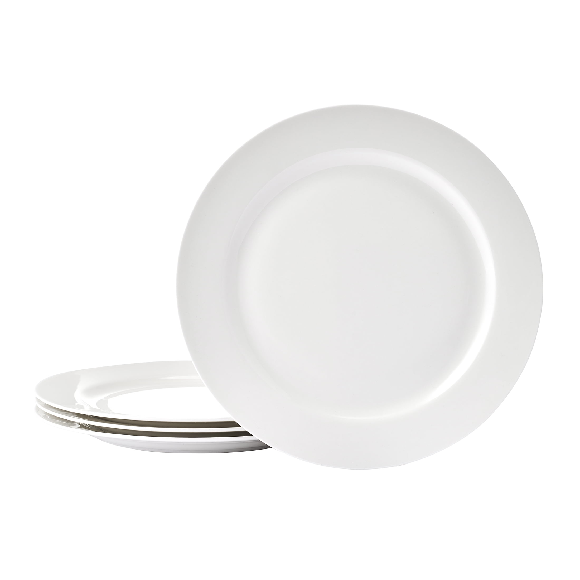 Fitz and Floyd Nevaeh White Classic Rim 10.5" Round Bone China Dinner ...