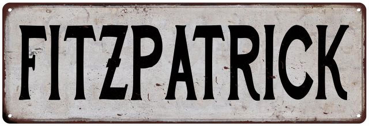 FITZPATRICK Vintage Look Rustic Chic Metal Sign 8x24 108240036996 ...