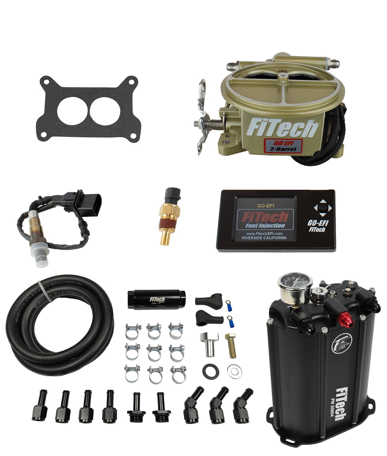 FITech Fuel Injection 35001 Go EFI 2-Barrel Throttle Body System Master ...