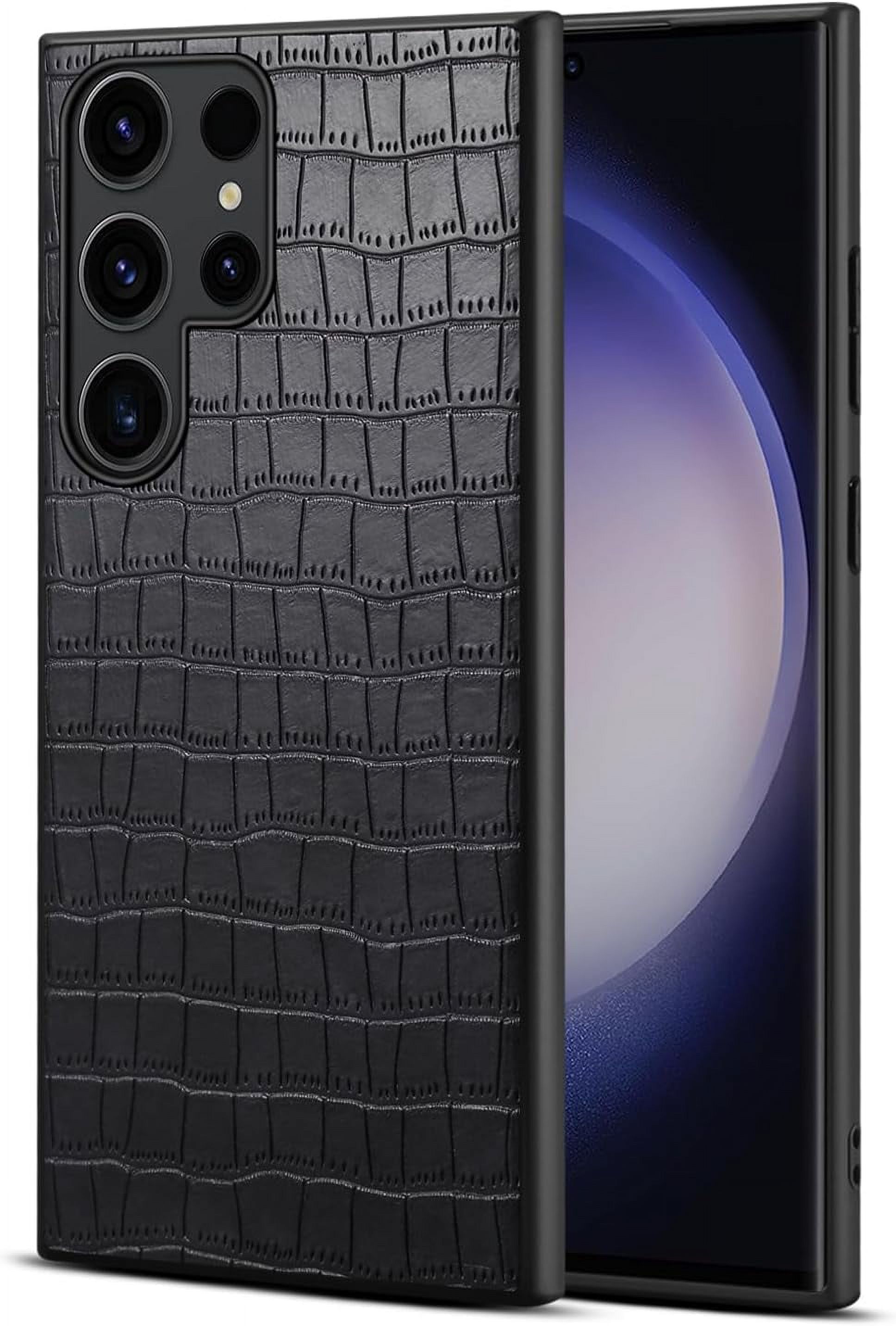 FIUWSFUK-Leather Case for Samsung Galaxy S24ultra/S24plus/S24, Ultra Thin Shockproof Crocodile ...