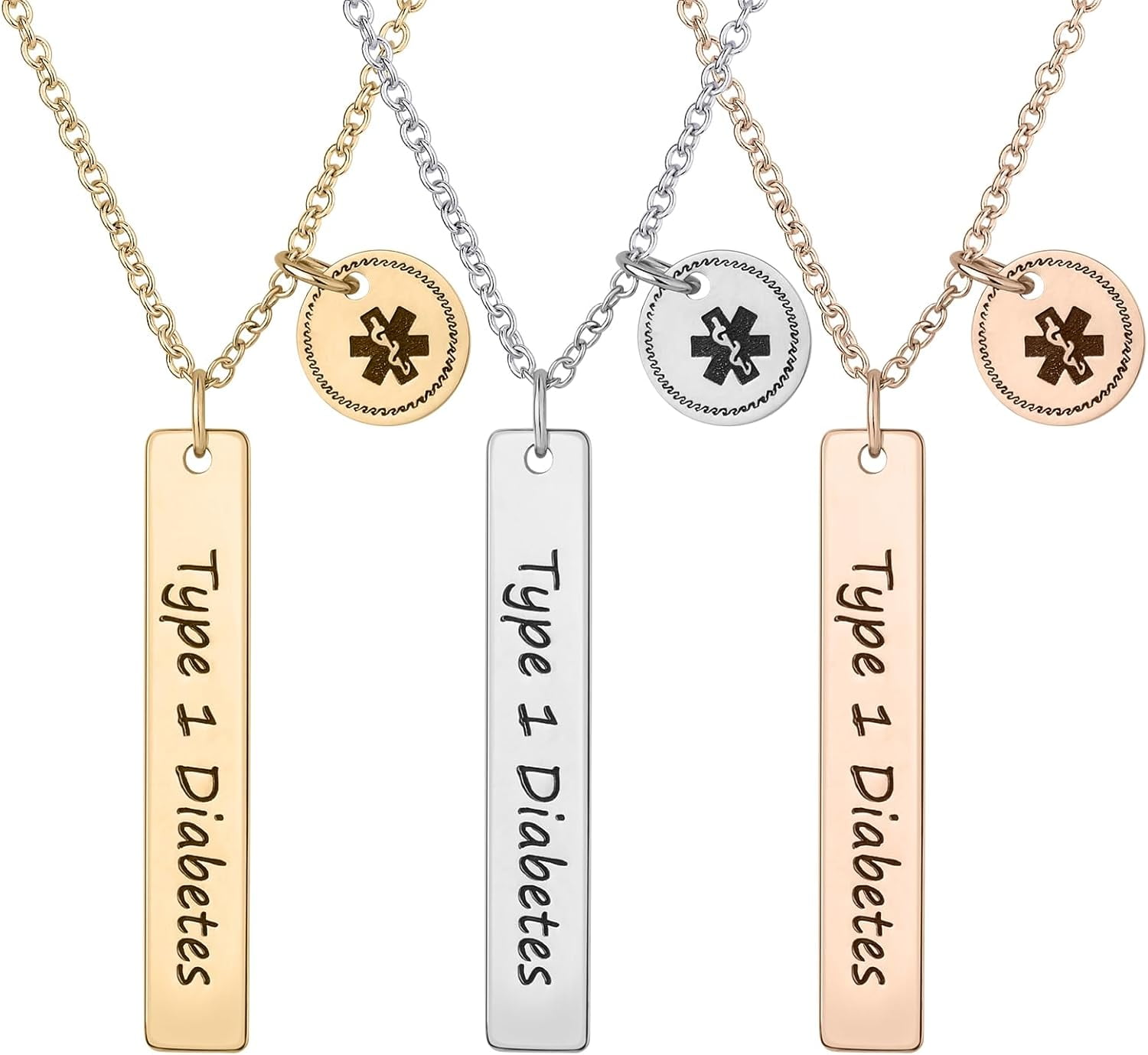 FIUWSFUK Personalized Sterling Silver Medical Alert Necklace for Men ...