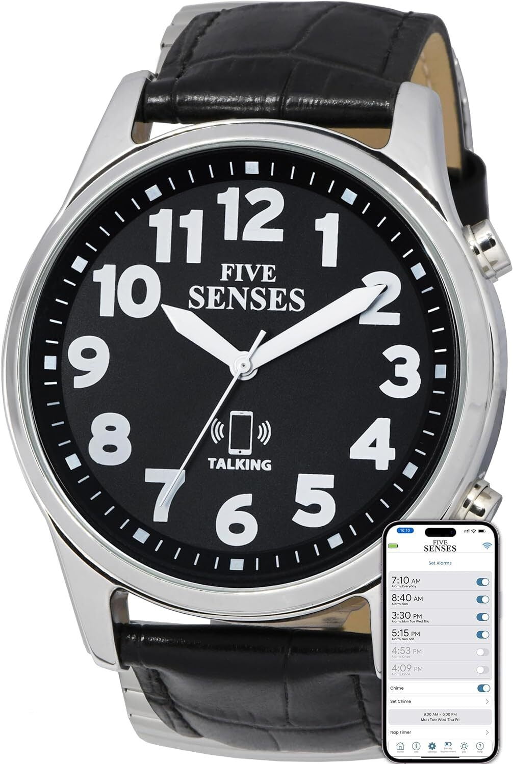 FIVE SENSES Atomic Talking Watch, Voice Reminders for Seniors ...