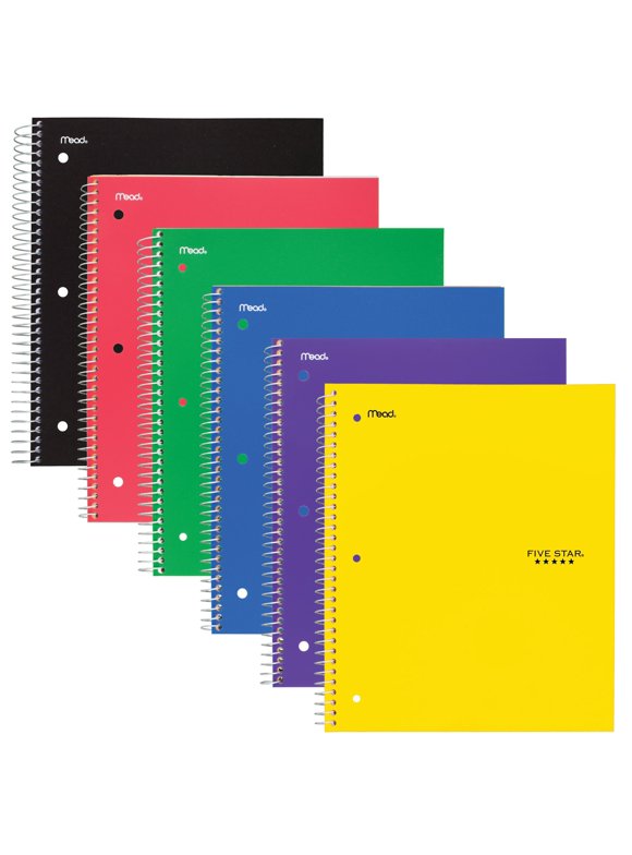 5-Subject Spiral Notebooks in Spiral Notebooks - Walmart.com
