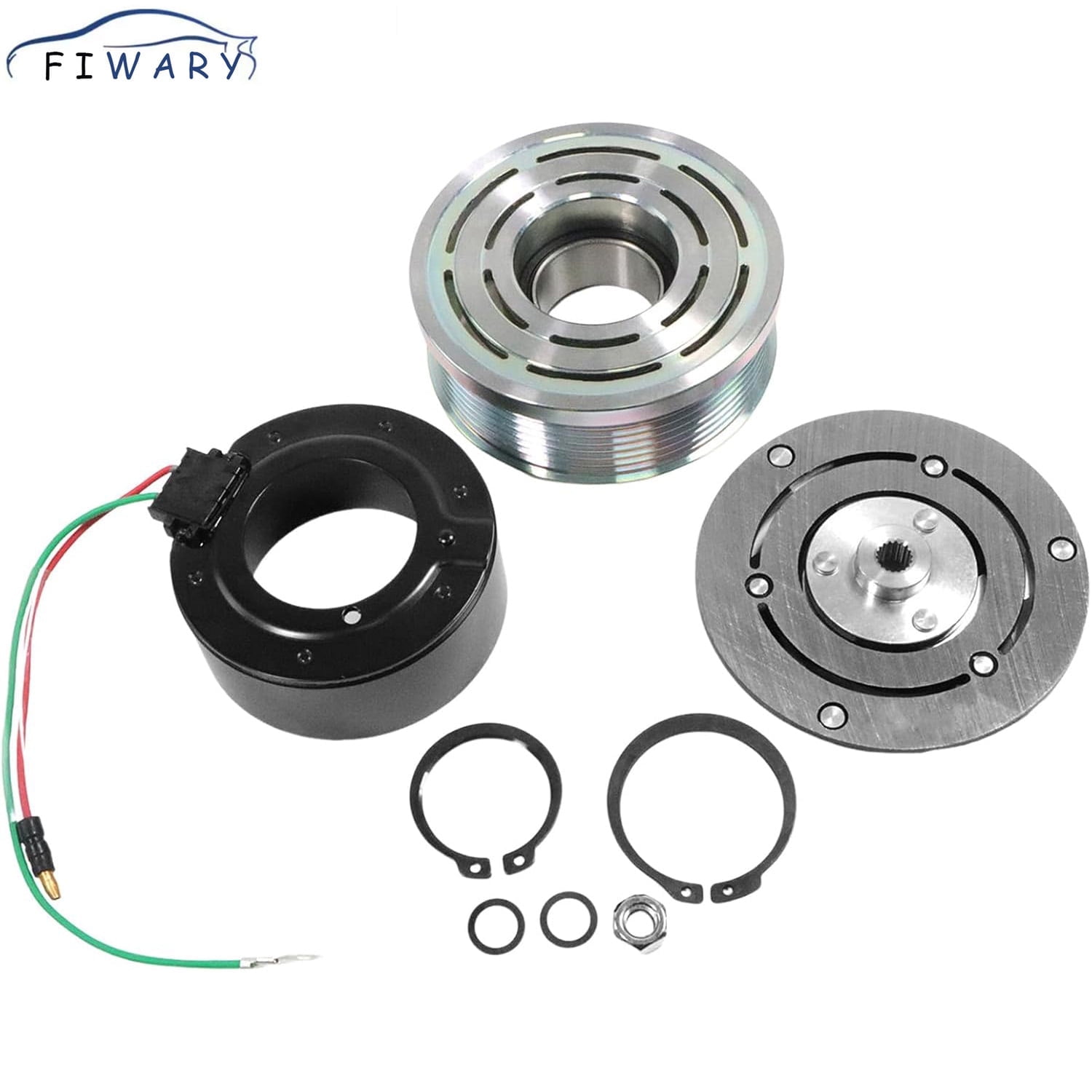 FIWARY 1set AC Compressor Clutch Kit 1102608 A/C Compressor Clutch ...