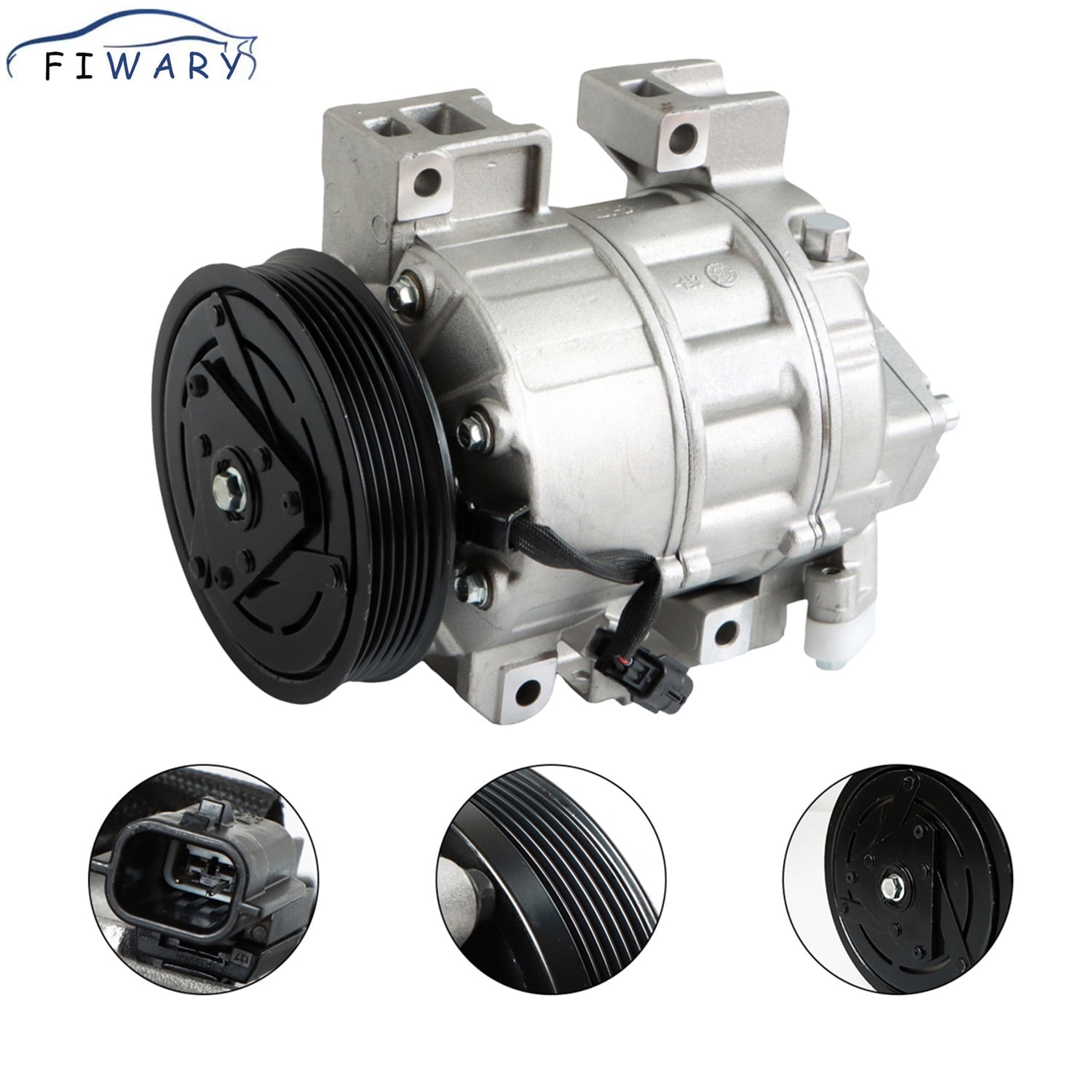 FIWARY AC Compressor with Clutch CO 10886C 92600JA00A Air Conditioning ...