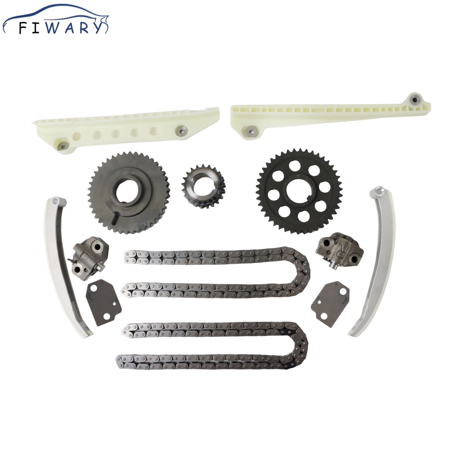 FIWARY Timing Chain Kit Gear Crank Sprocket Tensioners Guide Rails Fits ...