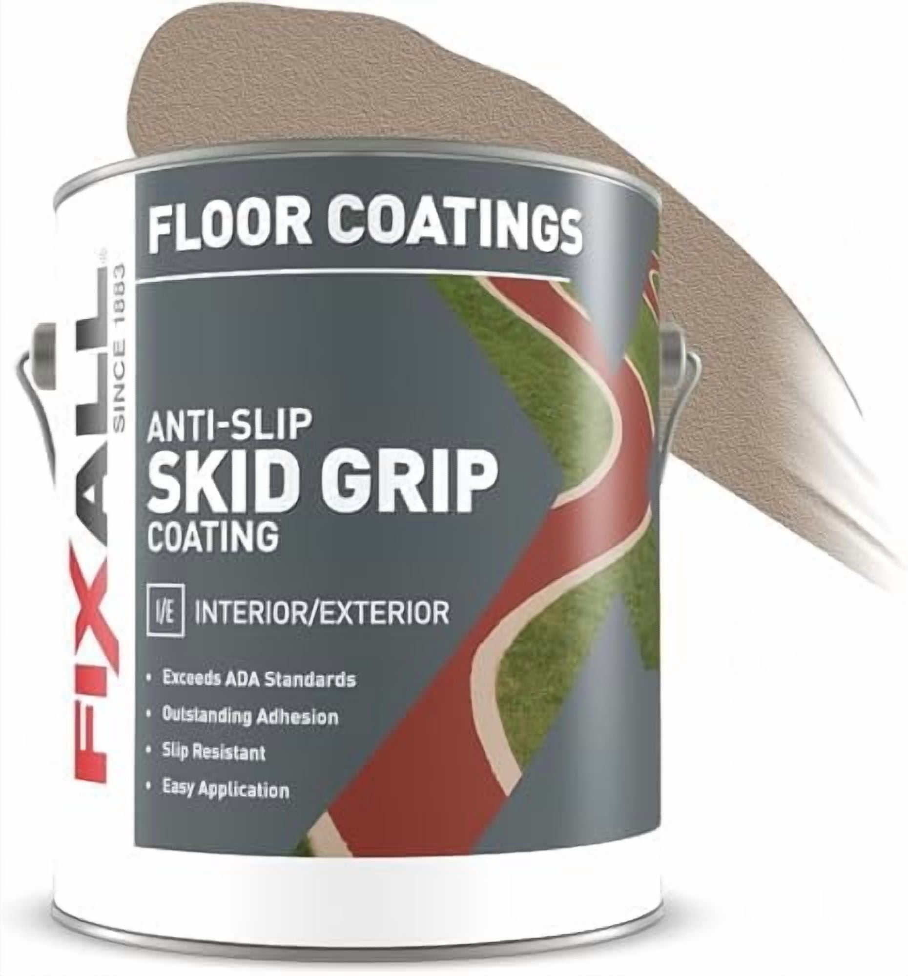 FIXALL Skid Grip Anti-Slip Coating, 1 Gallon, Camel, Exceeds ADA ...