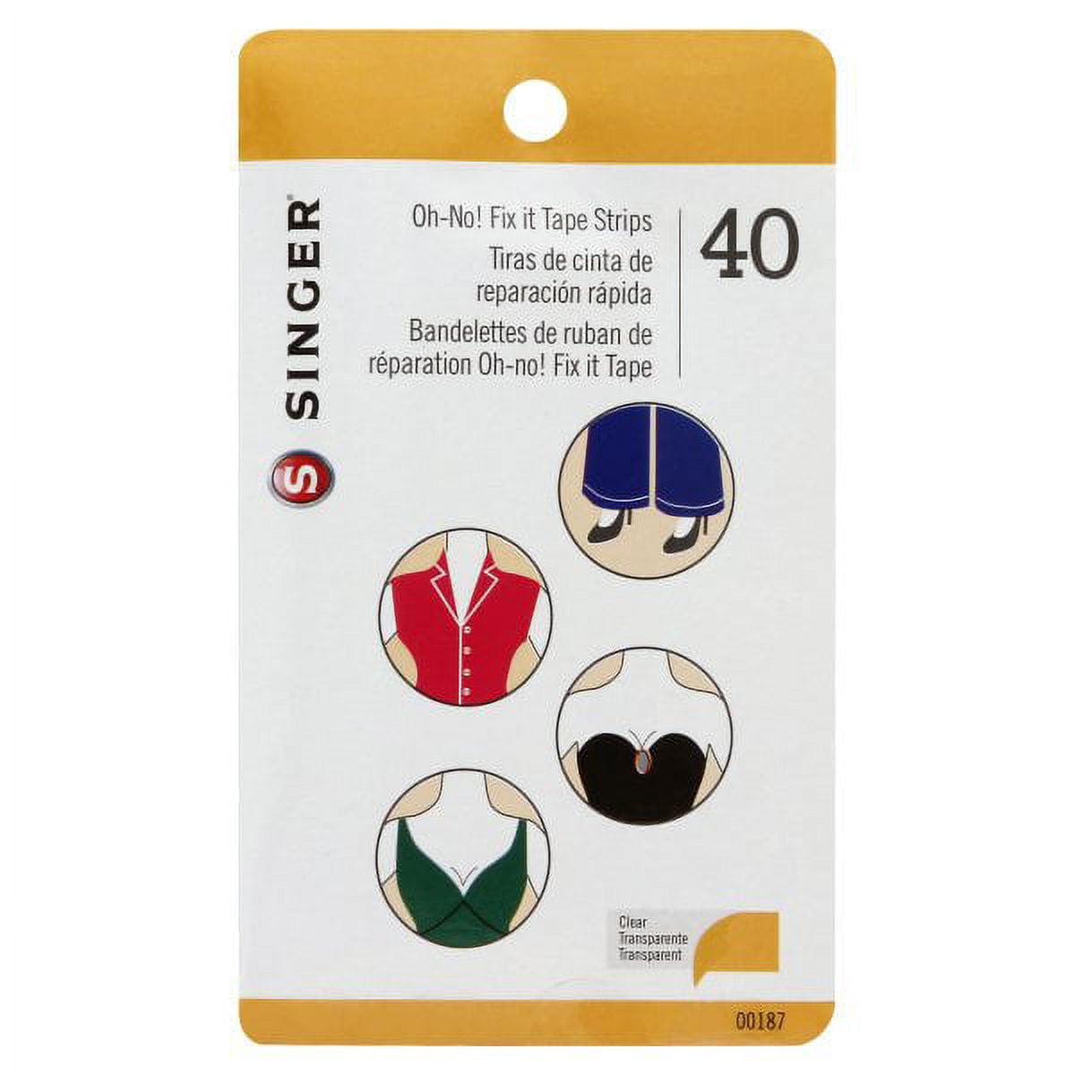 SINGER Oh No! Fix It Pre-Cut Double Sided Tape Strips, wide x 3 ...