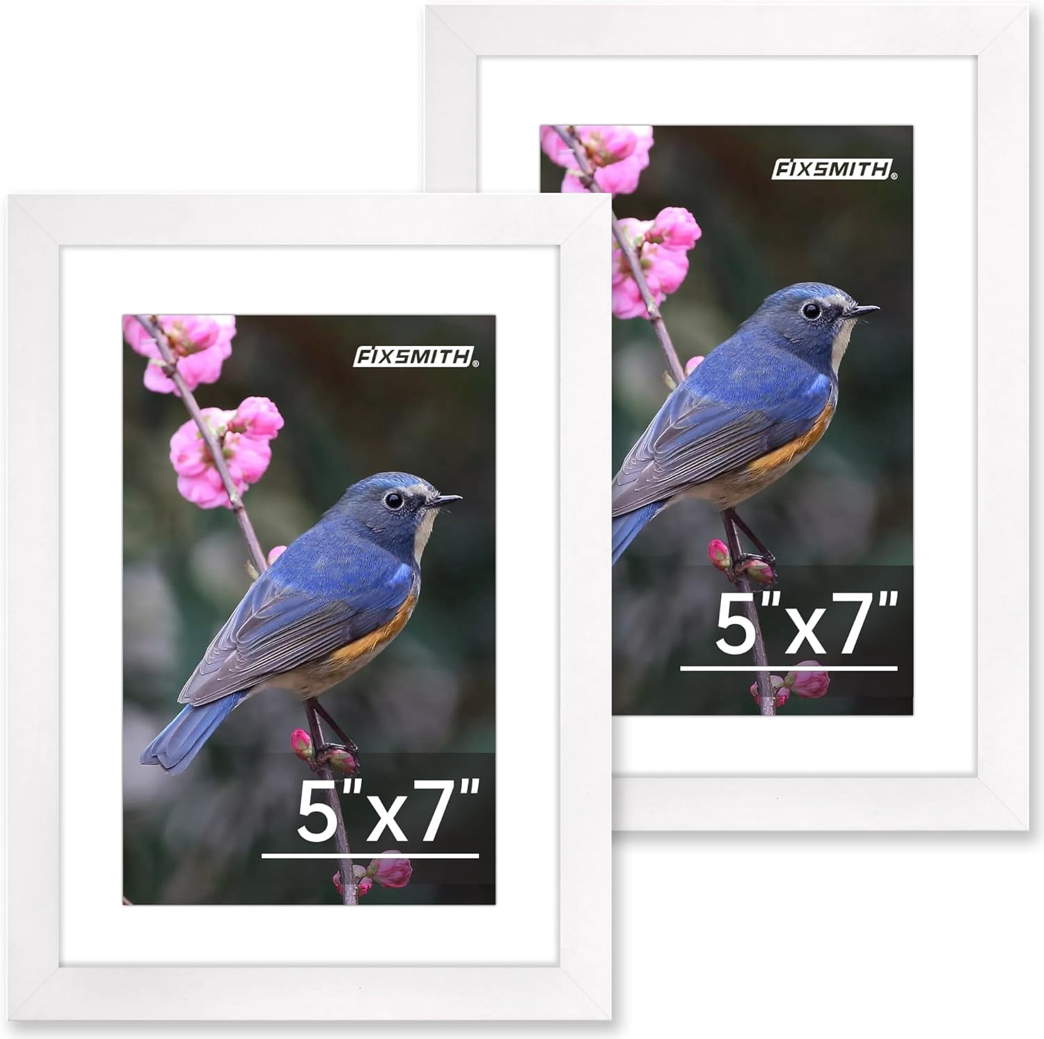 FIXSMITH 5x7 Picture Frame Set of 2, Photo Frame with HD Plexiglass ...