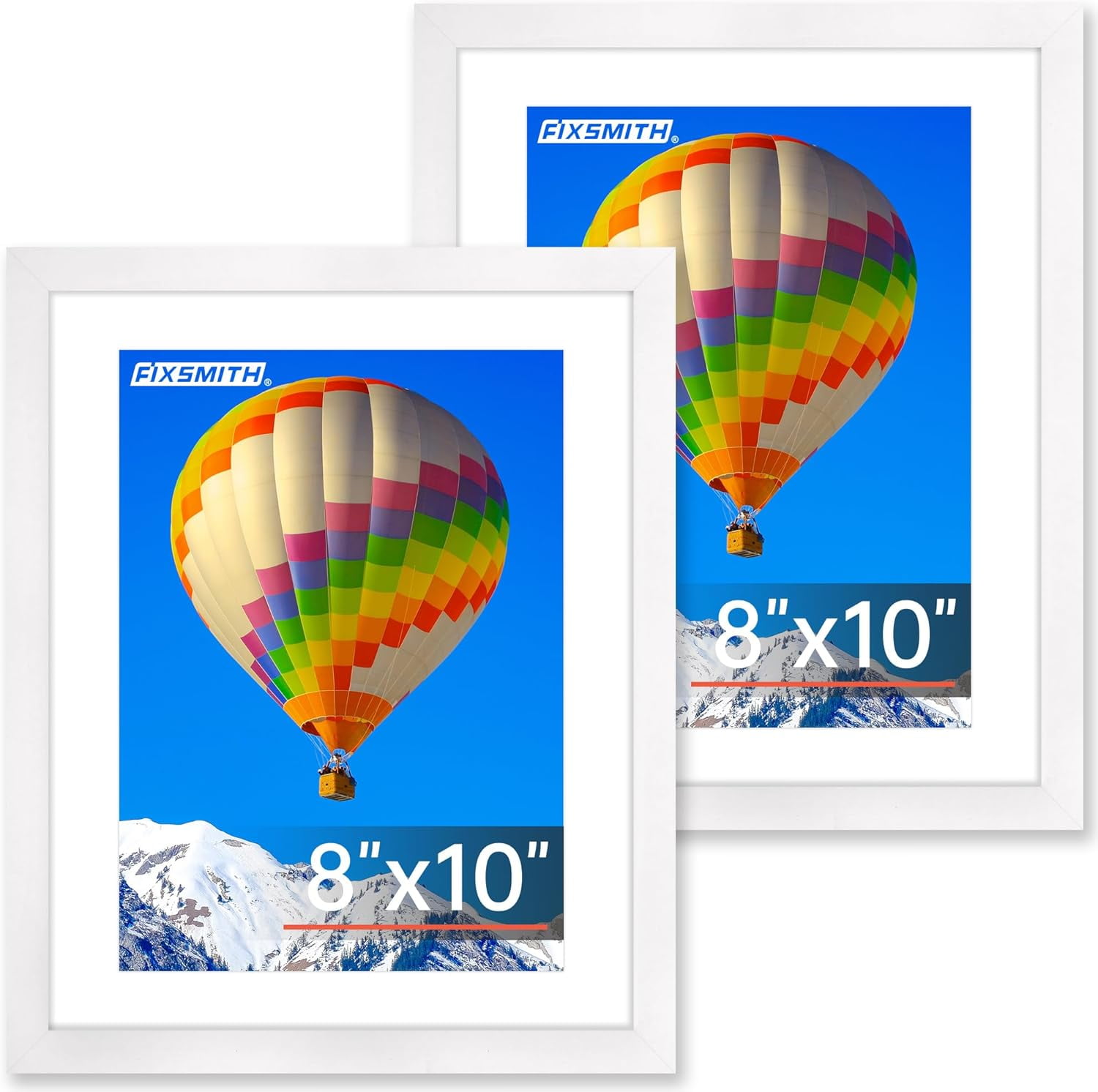 FIXSMITH 8x10 Picture Frame, White Photo Frame with HD Plexiglass ...
