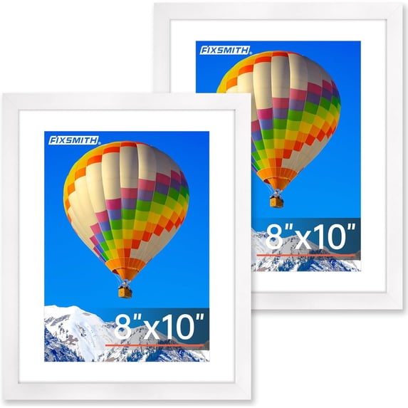 FIXSMITH 8x10 Picture Frame, White Photo Frame with HD Plexiglass ...