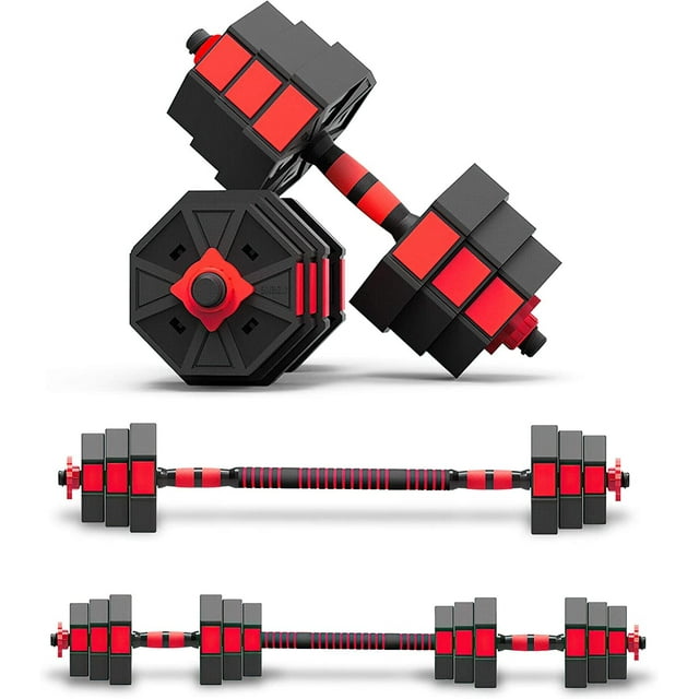 FIXTECH 66 Lb Adjustable Dumbbell Barbell Set, Home Gym Workout ... FIXTECH 66 Lb Adjustable Dumbbell Barbell Set, Home Gym Workout ...
