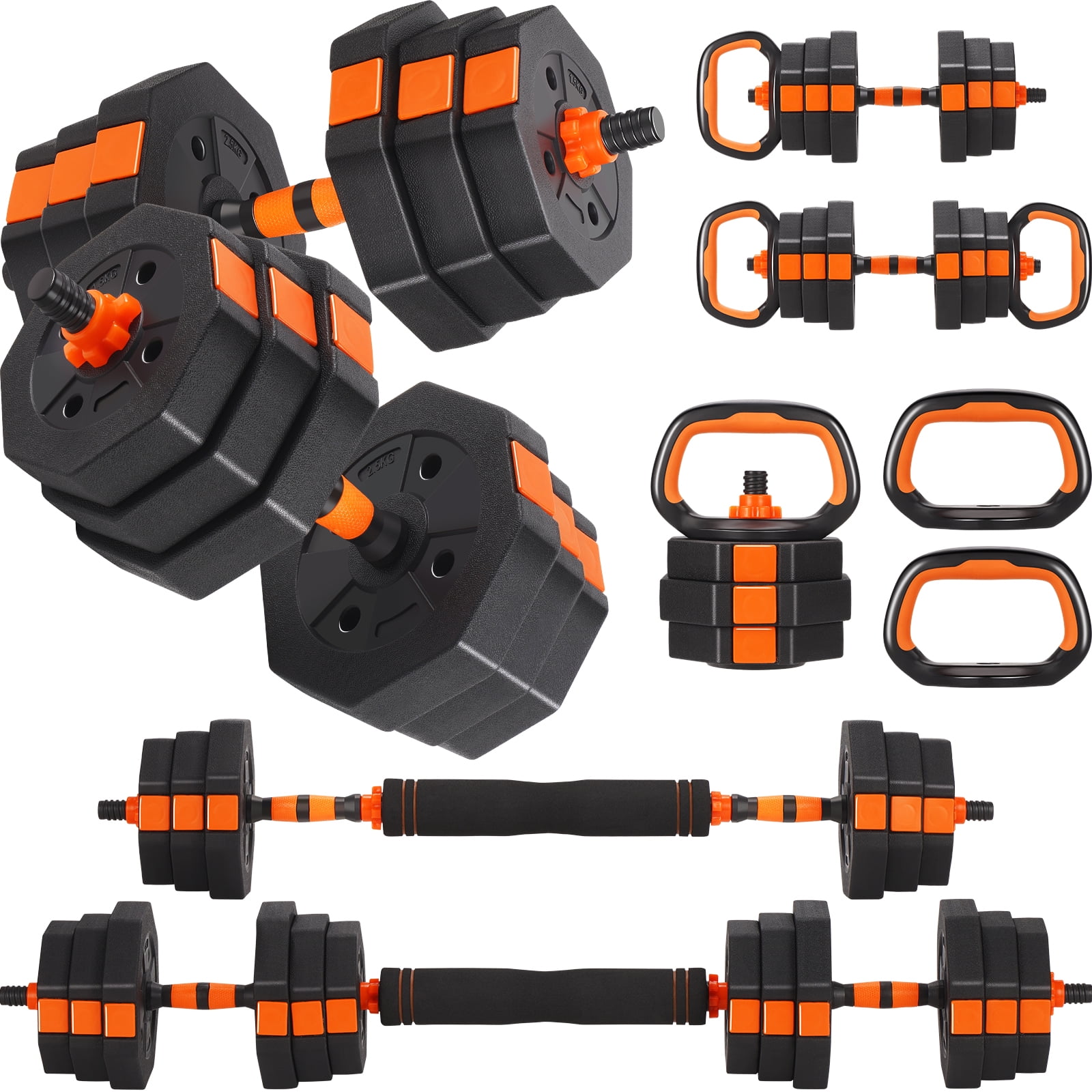 FIXTECH 66Lbs Adjustable Weights Dumbbells Set, 4 in 1 Adjustable ... FIXTECH 66Lbs Adjustable Weights Dumbbells Set, 4 in 1 Adjustable ...