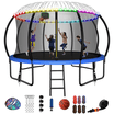Skywalker Trampolines 15' Round Trampoline with Enclosure, Basketball ...