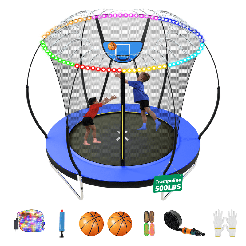 FIZITI Springless Trampoline,10FT 8FT 6FT 1000LBS Trampoline for Kids ...