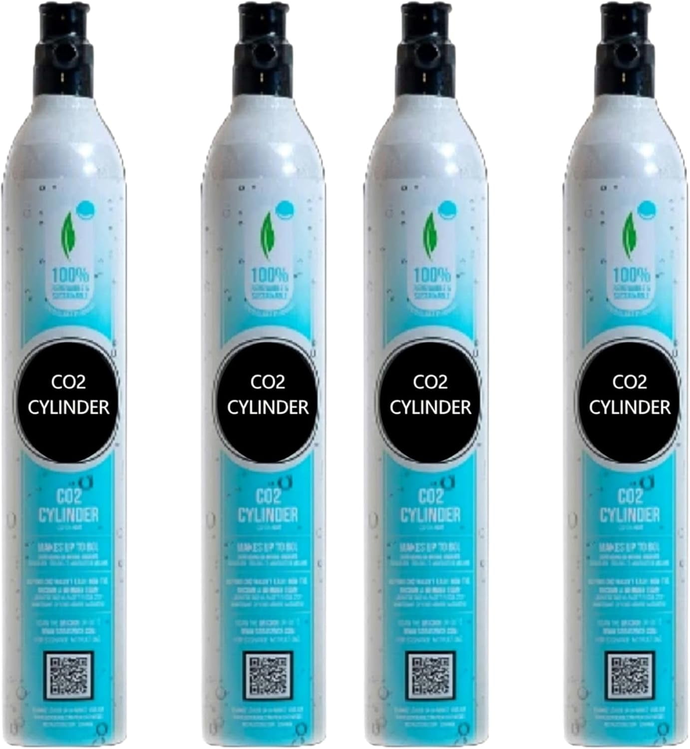 FIZZIT 60L Threaded CO2 4 Pack Canister Refill, Compatible with All ...