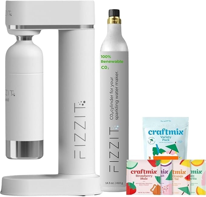 FIZZIT Fizz & Flavor Spark Bundle | Soda Maker with 12-Flavor Drink Mix ...