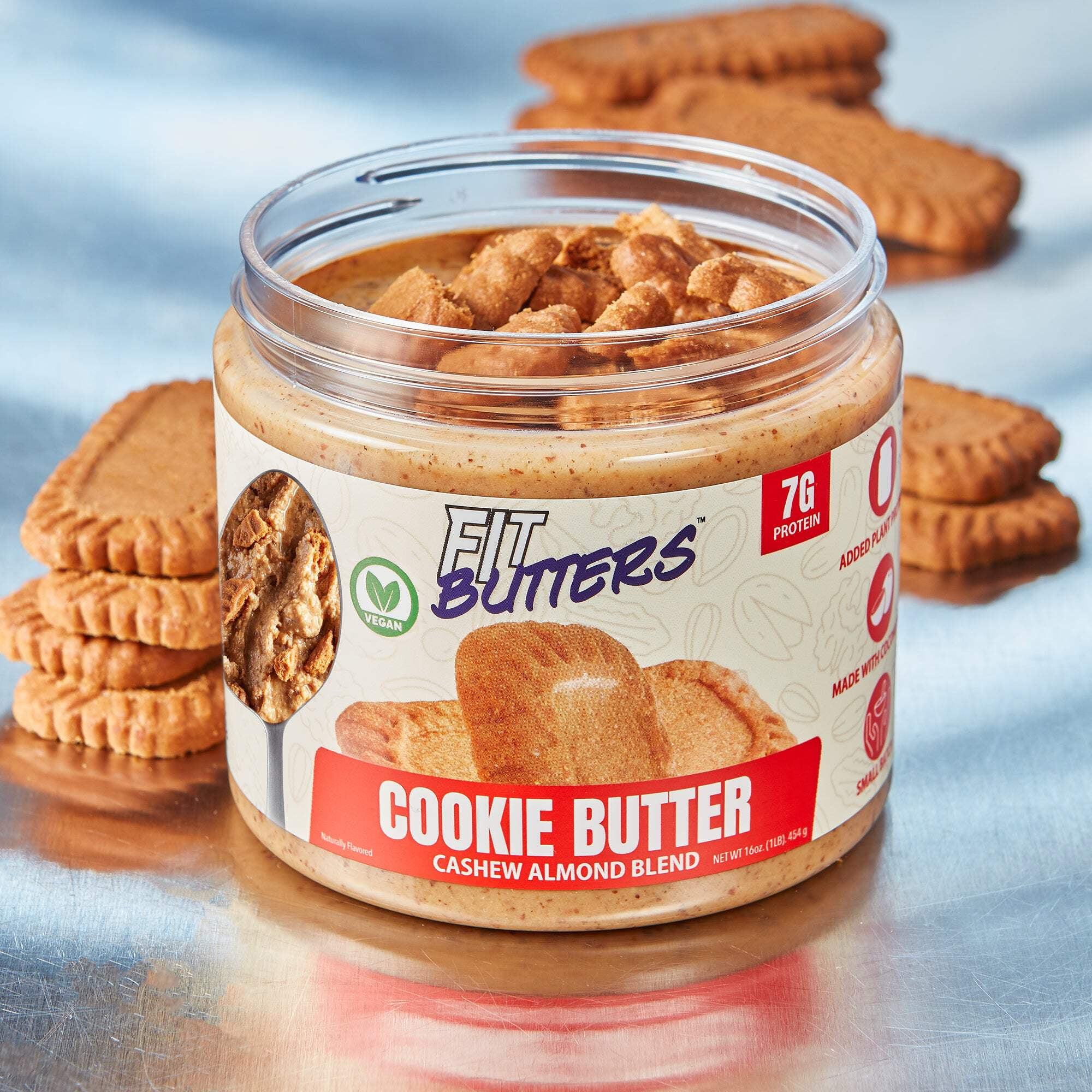 FIt Butters Vegan Cookie Butter Cashew Almond Butter - Protein Nut ...