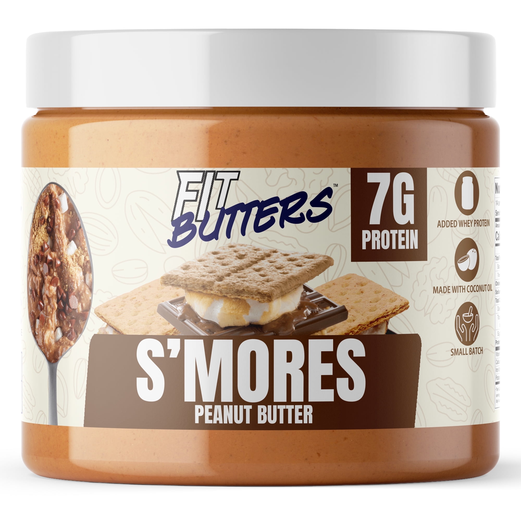 FIt Butters Protein-Packed S'Mores Peanut Butter with Marshmallow ...