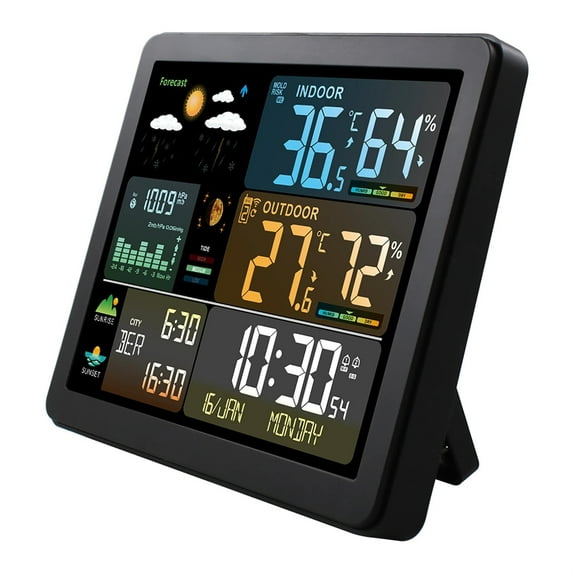 FJ3566M Smart Weather Station with Clock Temperature & Humidity Meter ...