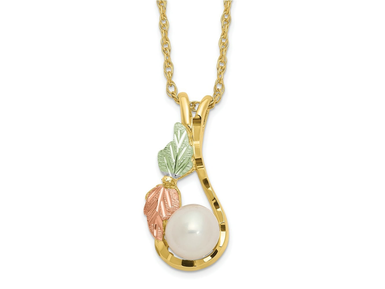 FJC Finejewelers 10 kt Tri Color Gold w/12K Accents Fresh Water ...