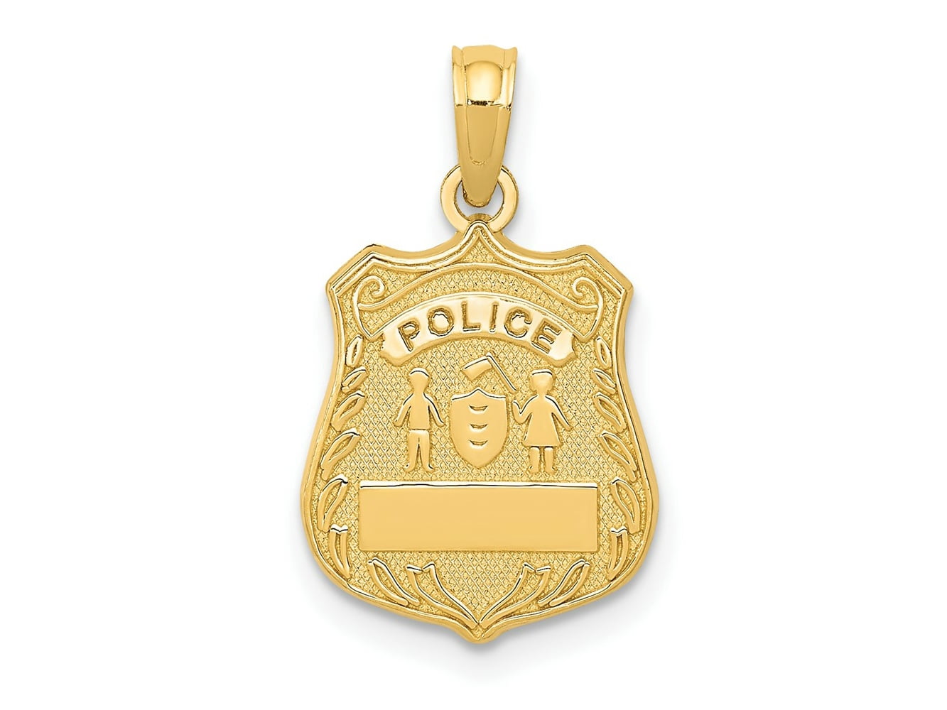 FJC Finejewelers 10 kt Yellow Gold Police Badge Charm 21 x 12 mm ...